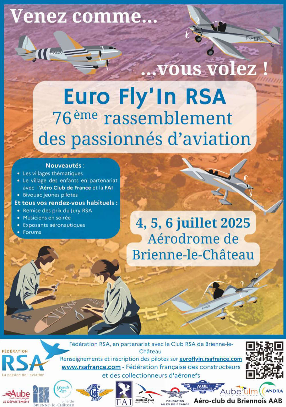 Événement. 76e rassemblement de la Fédération RSA, Euro Fly’in RSA ...